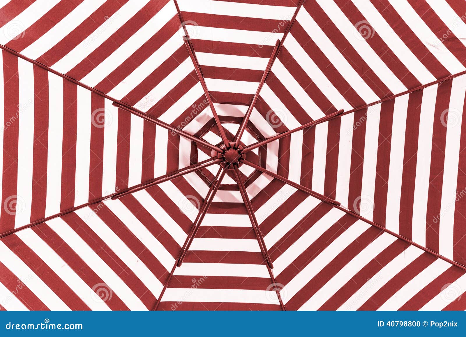 Red and White Umbrella Beach Stock Photo - Image of stripe, tanning ...