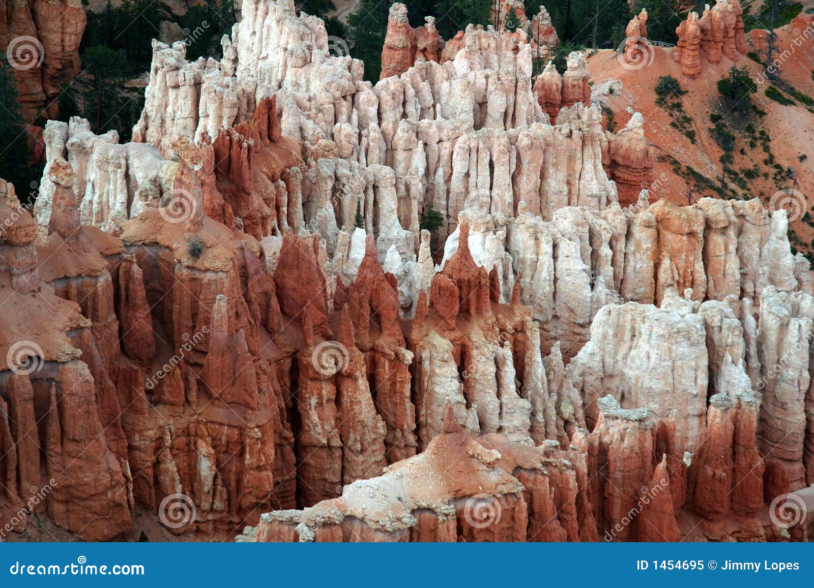 Red and White Unique Rock Formations Stock Image - Image of ponderosa ...