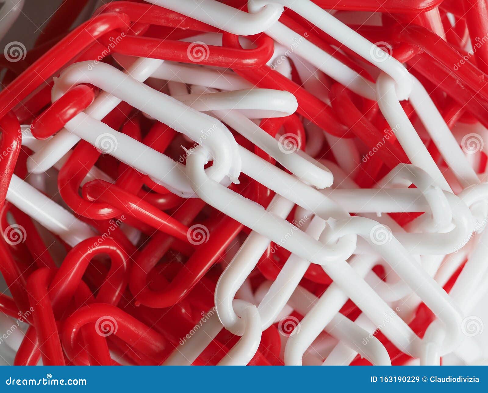 Red white warning chain stock image. Image of safety - 163190229