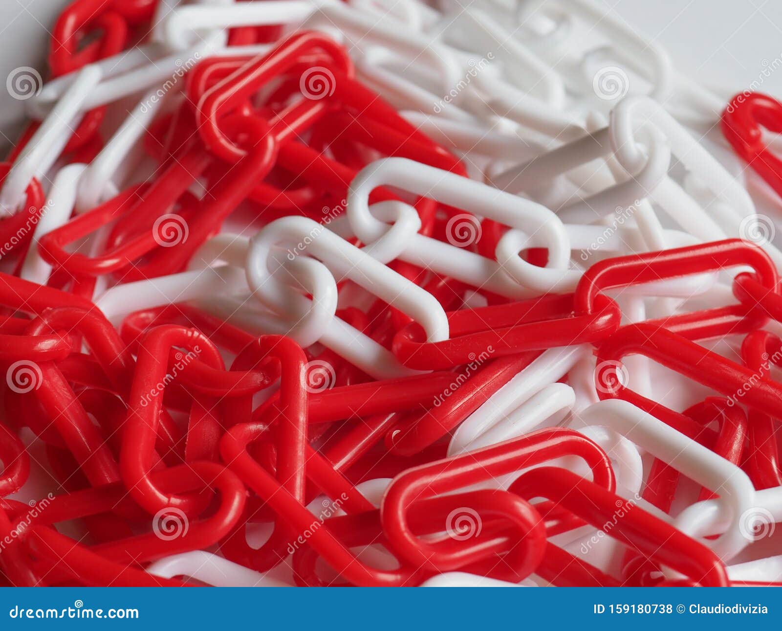 Red white warning chain stock photo. Image of white - 159180738