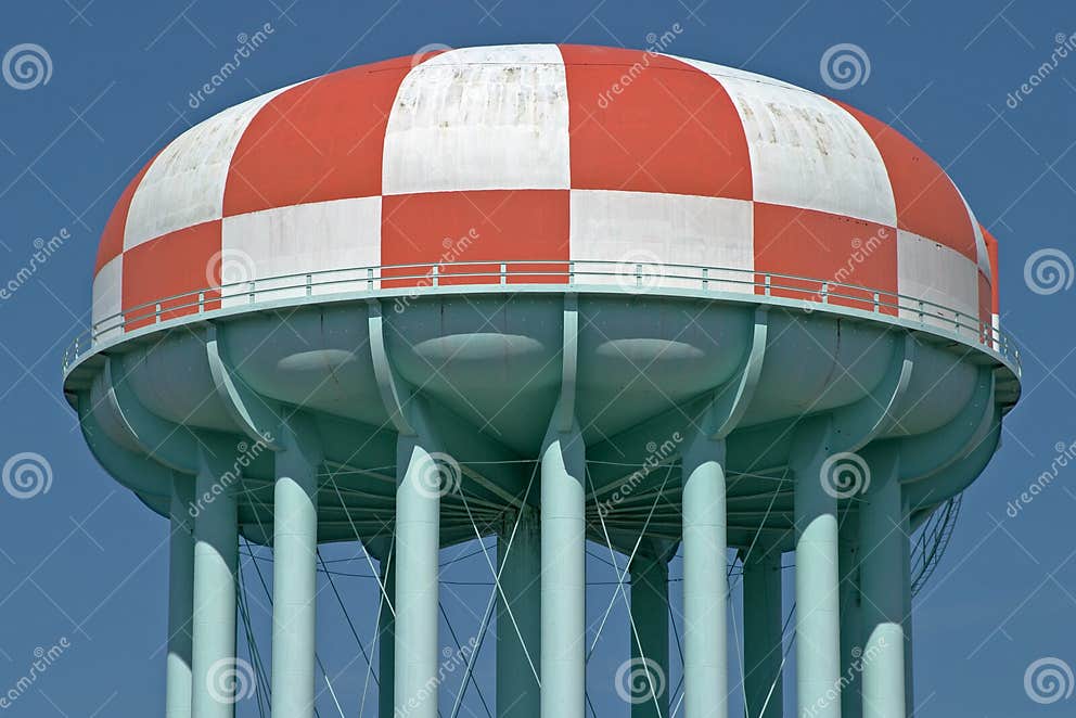 Red and white watertower stock photo. Image of watertower - 951900