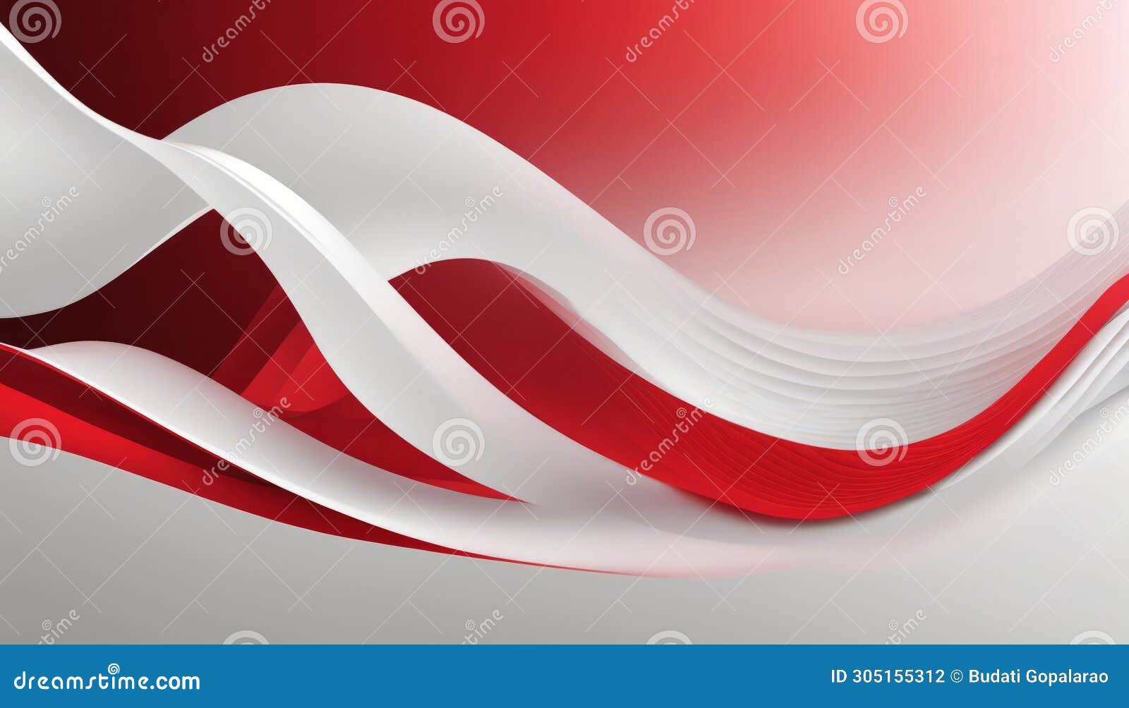 A Red and White Wave in the Ocean Stock Illustration - Illustration of ...