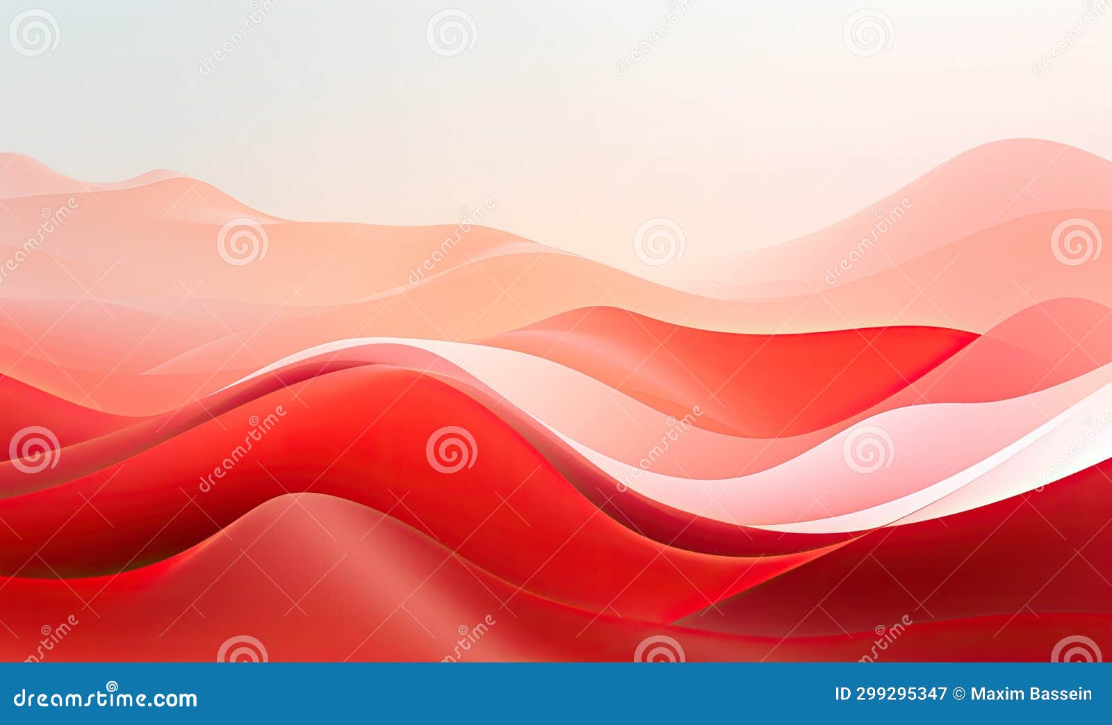 Red and White Waves on a White Background. a Graphic Resource Stock ...