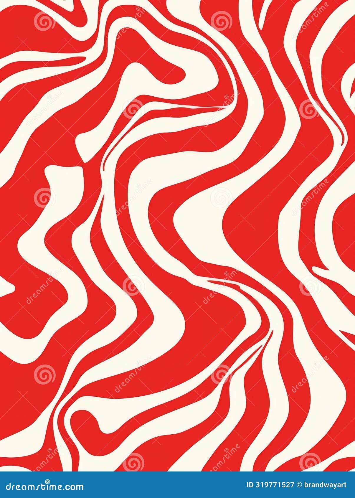 Red and White Wavy Lines Background Stock Illustration - Illustration ...