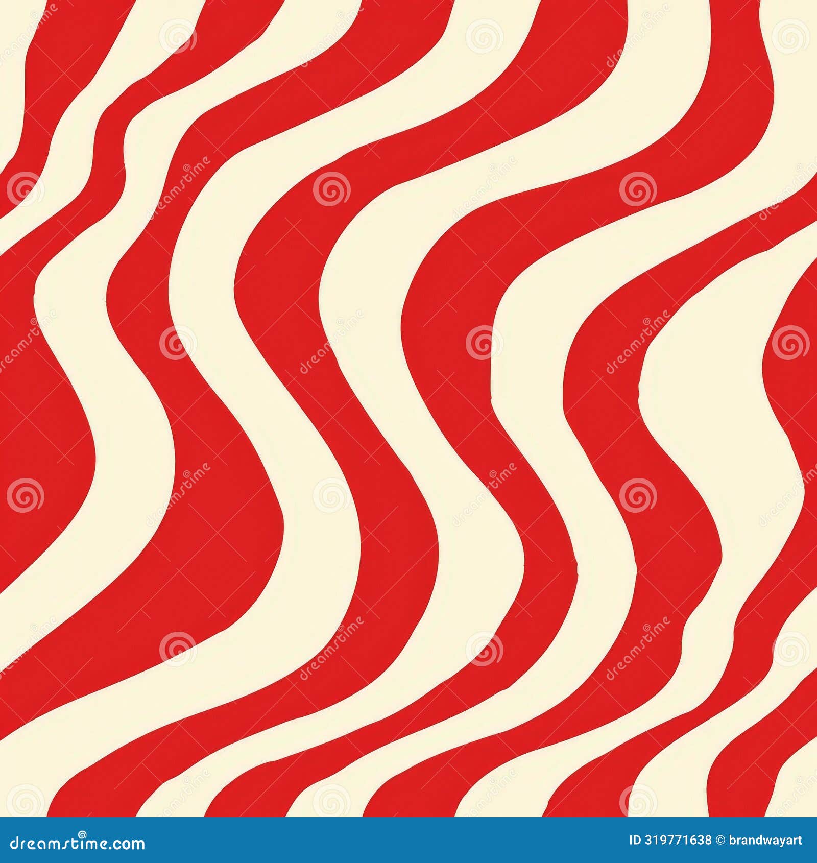 Red and White Wavy Lines Pattern Stock Illustration - Illustration of ...