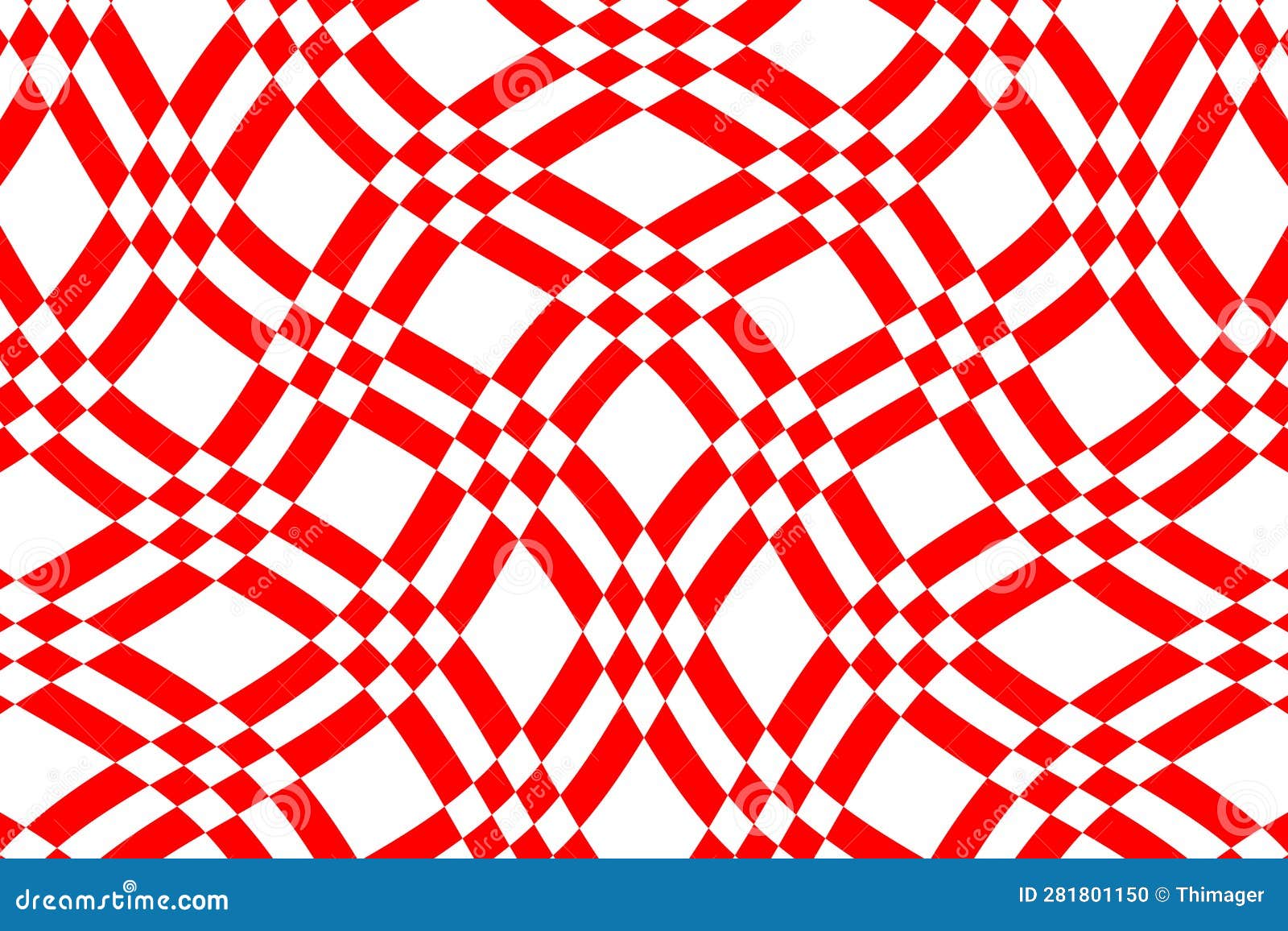 Red and White Wavy Tartan Plaid Fabric Pattern. Stock Vector ...