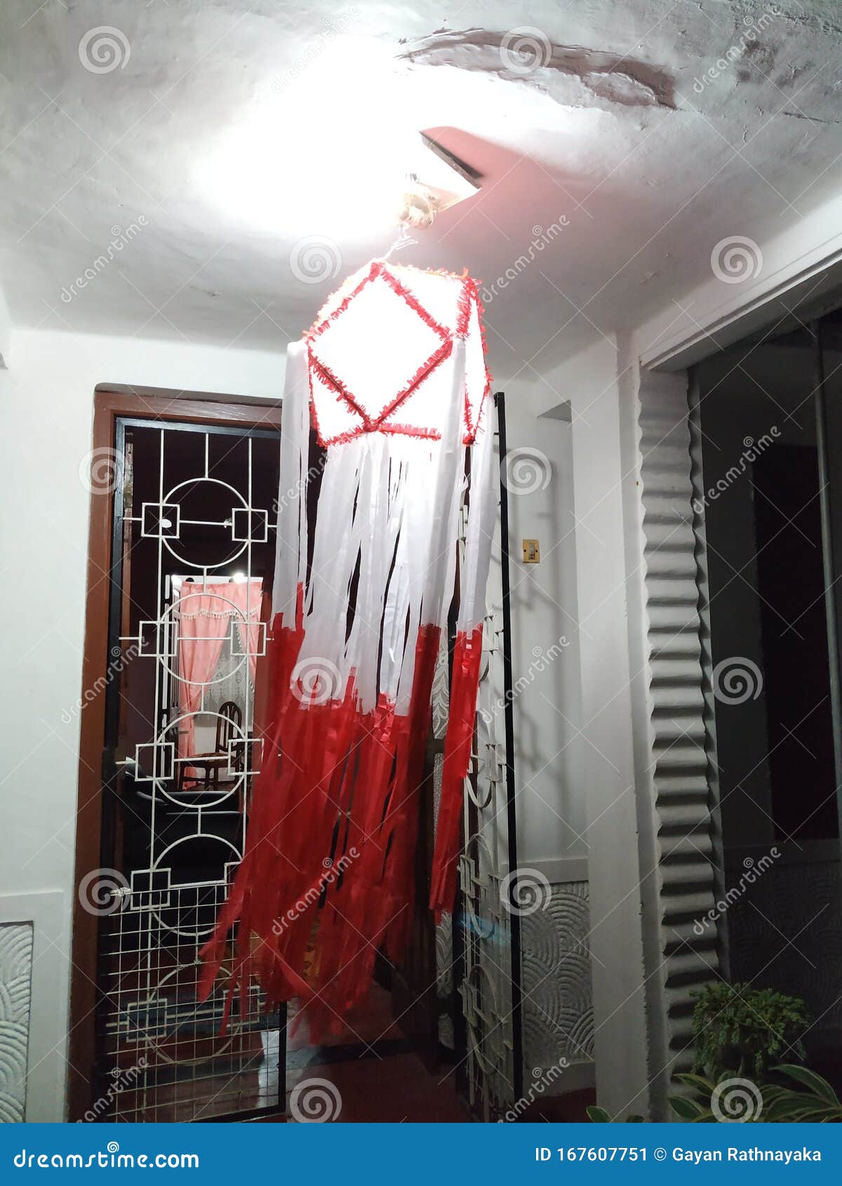 Red and White Wesak Lantern Stock Image - Image of nose, animal: 167607751