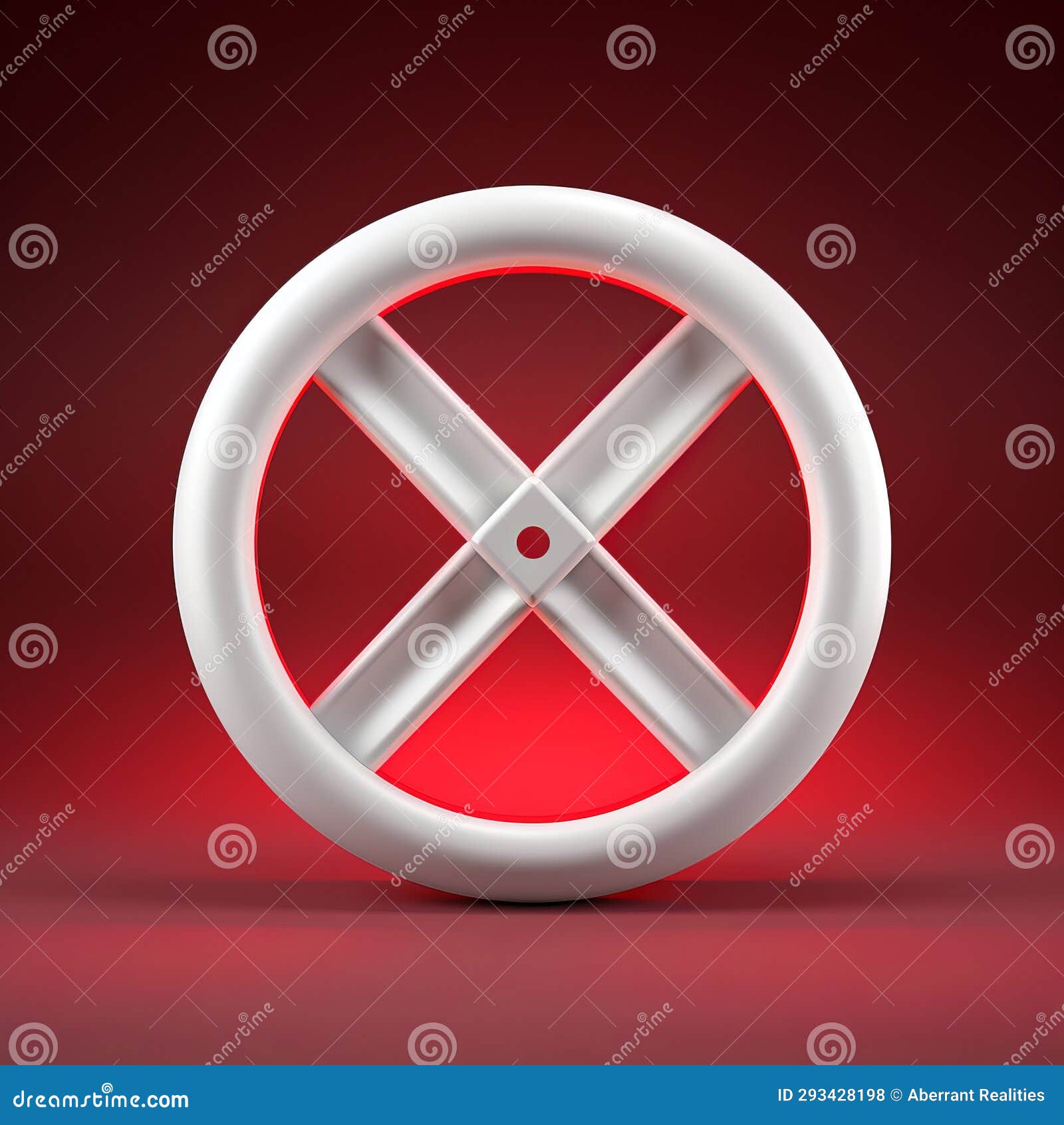 A Red and White Wheel with a Cross on it Stock Illustration ...