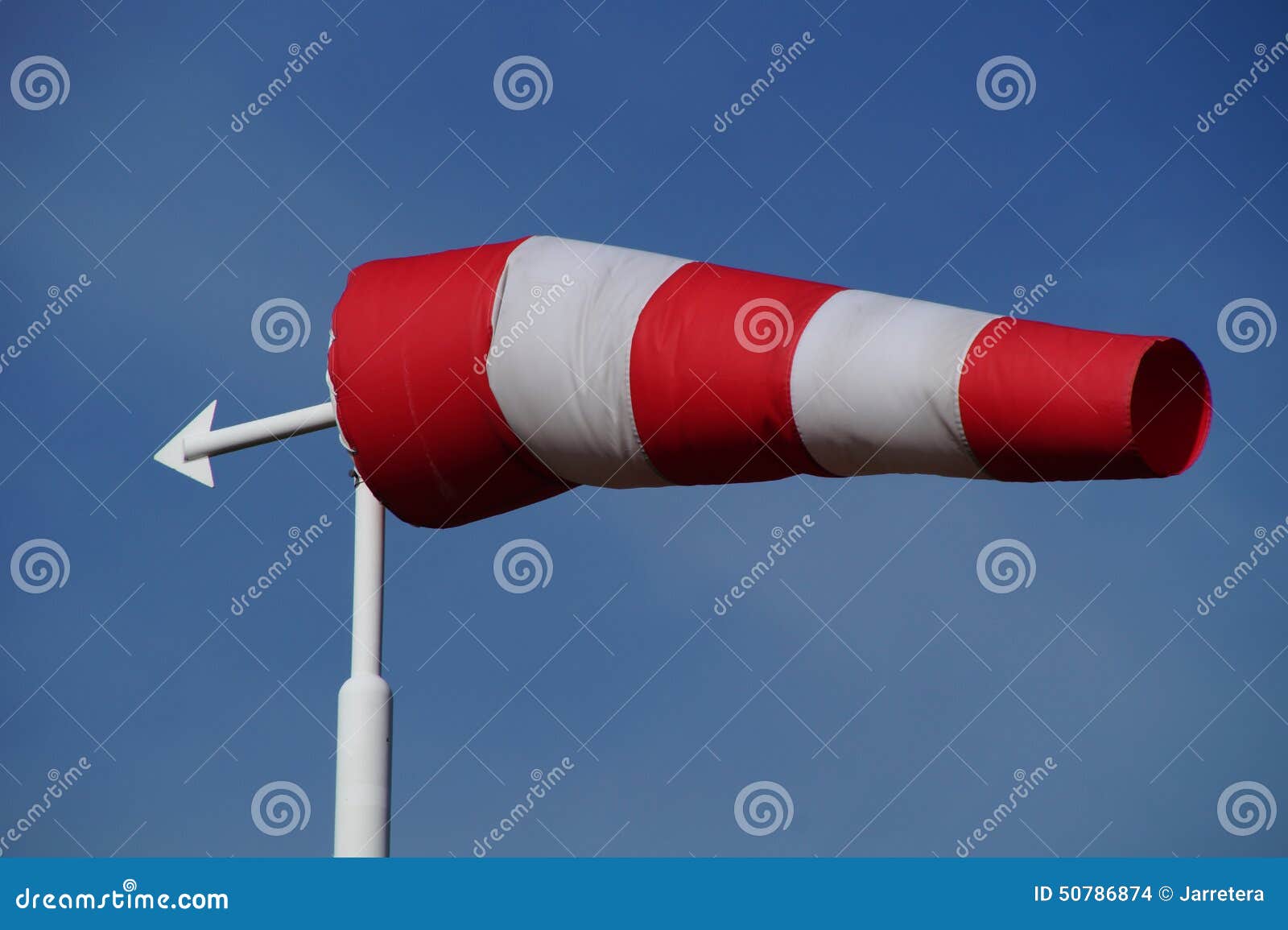 Red and White Windsock - Wind Vane Stock Photo - Image of north ...