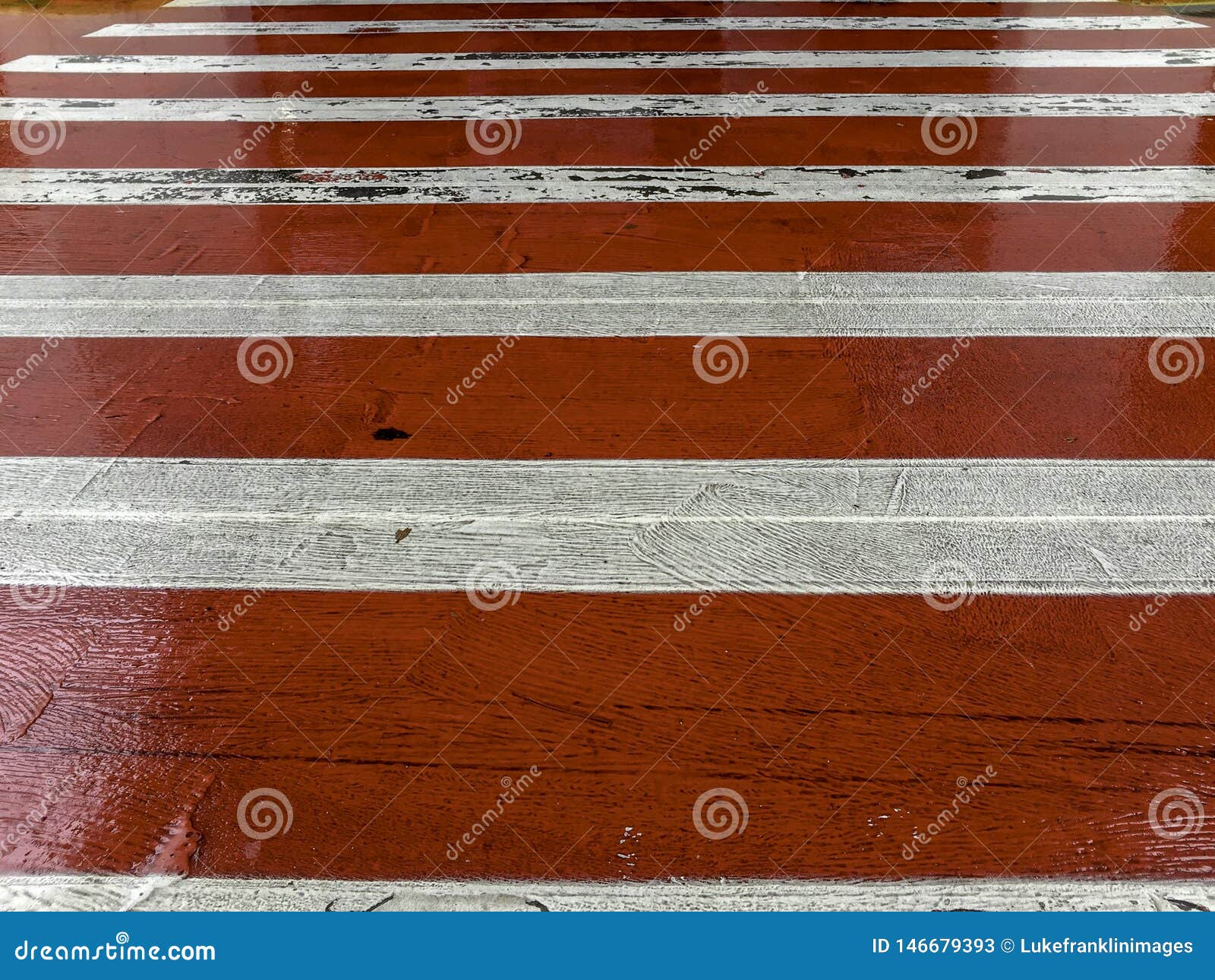 Red and White Zebra Crossing Stock Image - Image of pavement, crosswalk ...