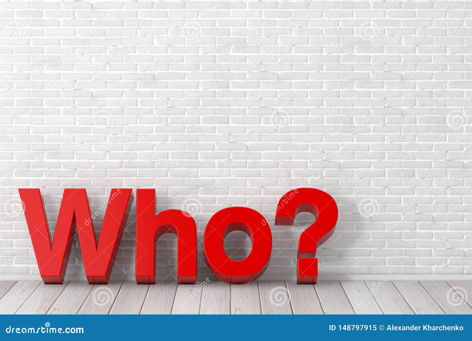 Red Who Text Sign. 3d Rendering Stock Illustration - Illustration of ...