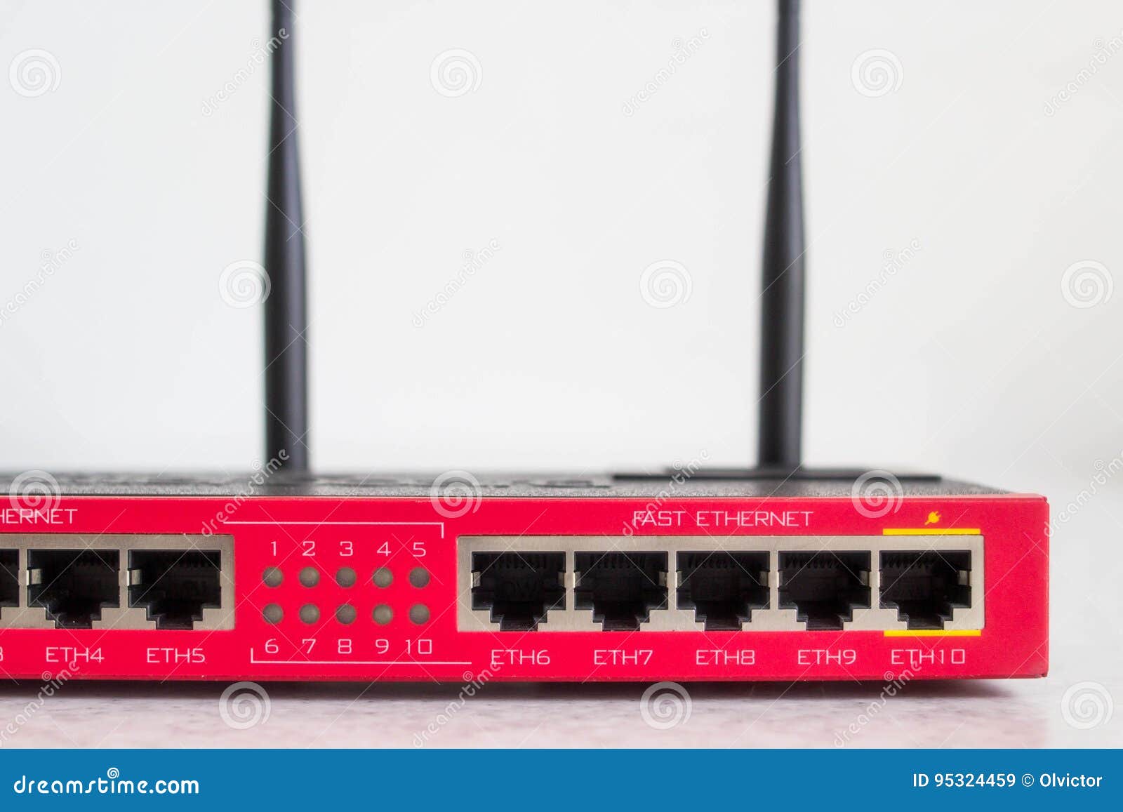Red Wi-fi Router stock image. Image of firewall, daylight - 95324459