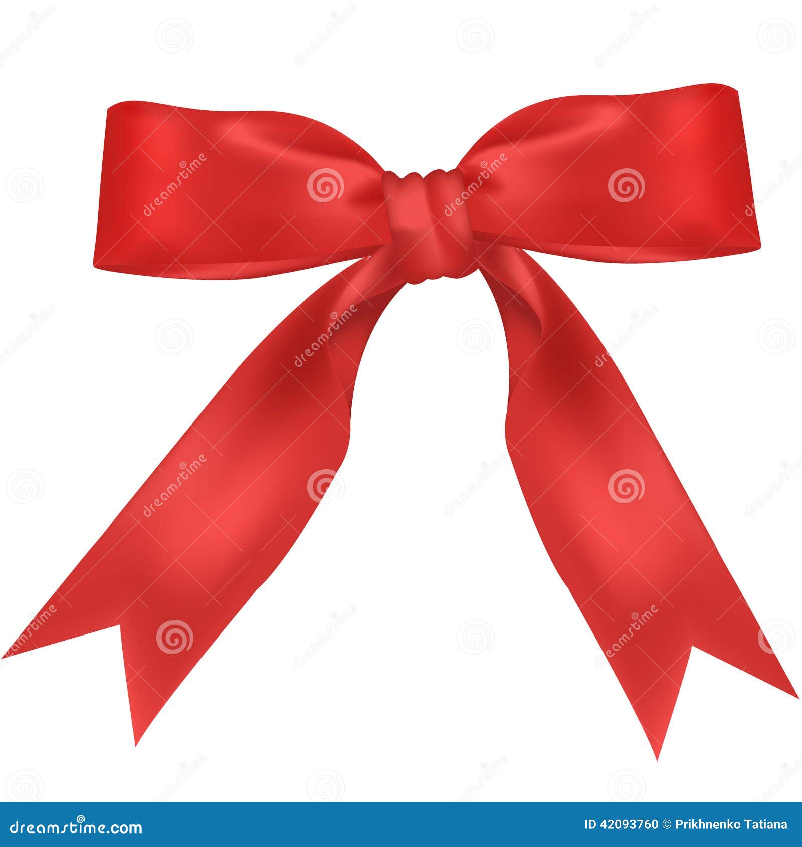 Red wide ribbon stock vector. Illustration of silk, christmas - 42093760