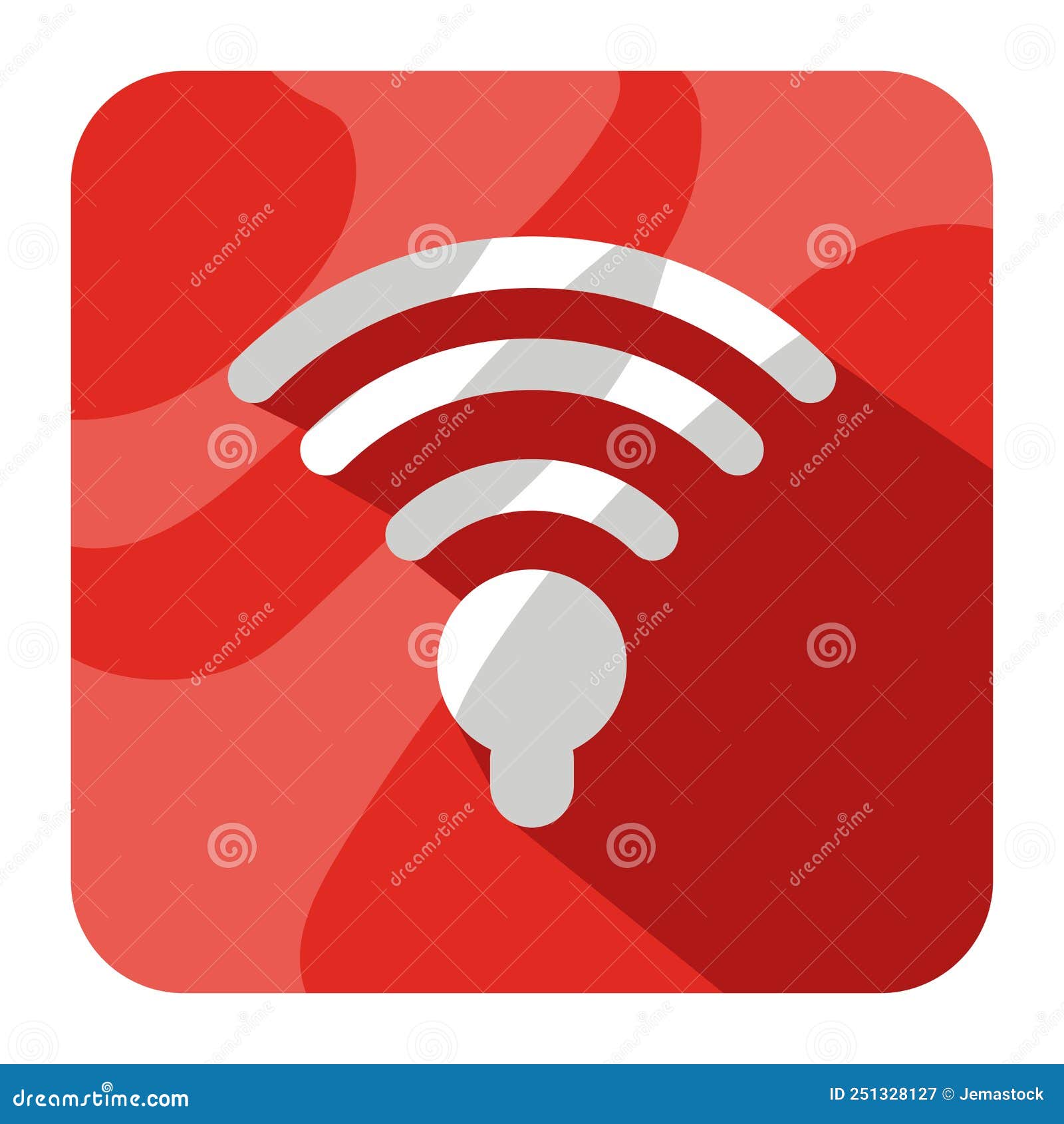 Red wifi connection app stock vector. Illustration of mobile - 251328127