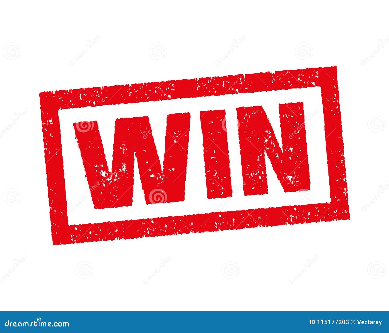 Red Win Stamp Banner Isolated on a White Background. Ideal for Use on ...