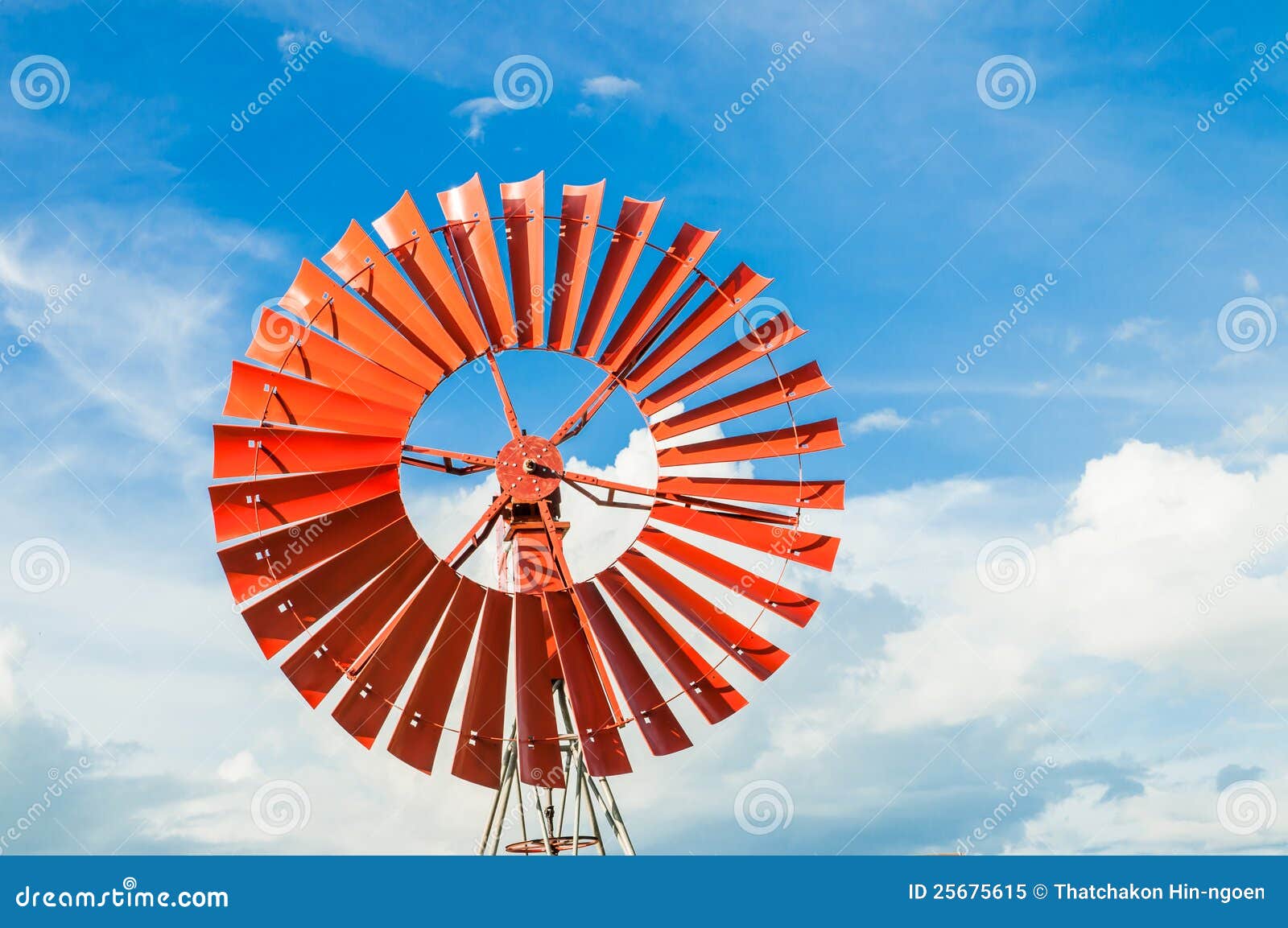 Red Wind turbine stock image. Image of alternative, global - 25675615