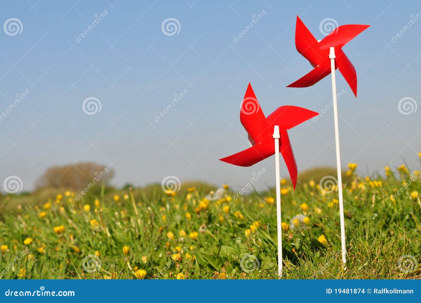 Red Wind wheel stock photo. Image of mill, wheel, alternative - 19481874