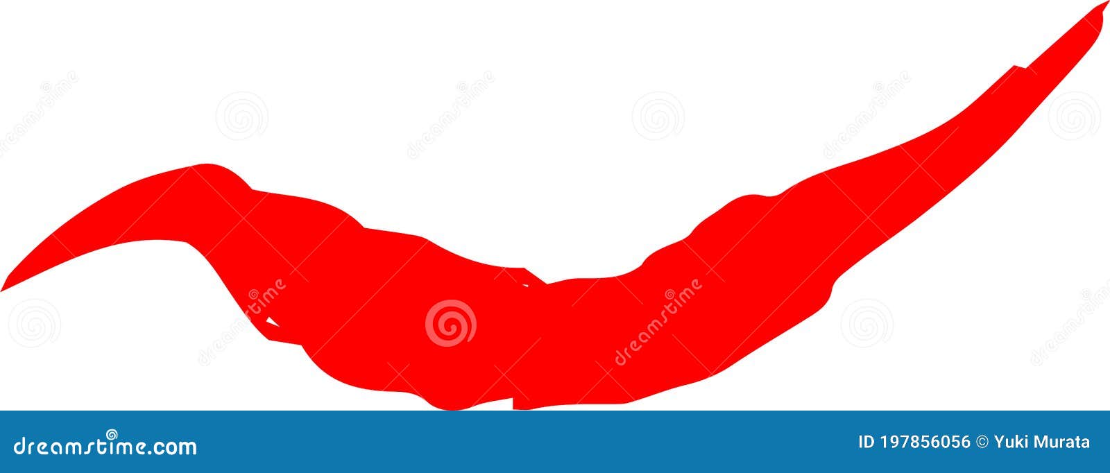 Red Winding Line Drawn with a Brush Stock Vector - Illustration of ...