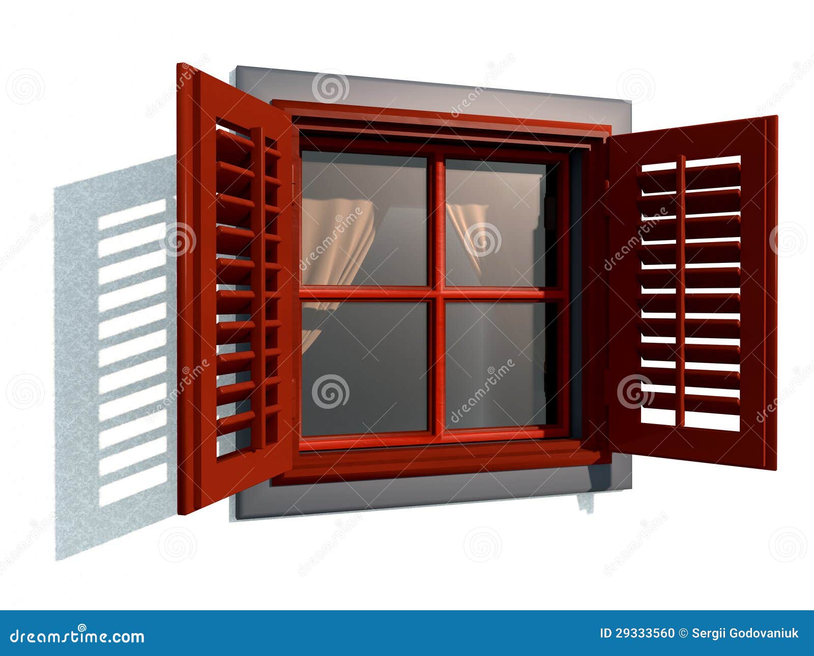 Red window stock illustration. Illustration of domestic - 29333560
