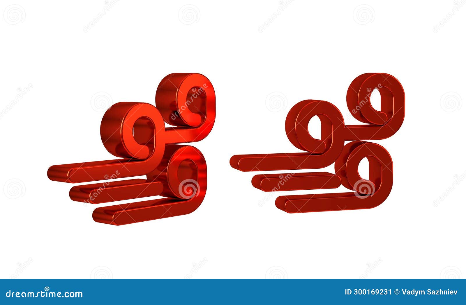 Red Windy Weather Icon Isolated on Transparent Background. Cloud and ...