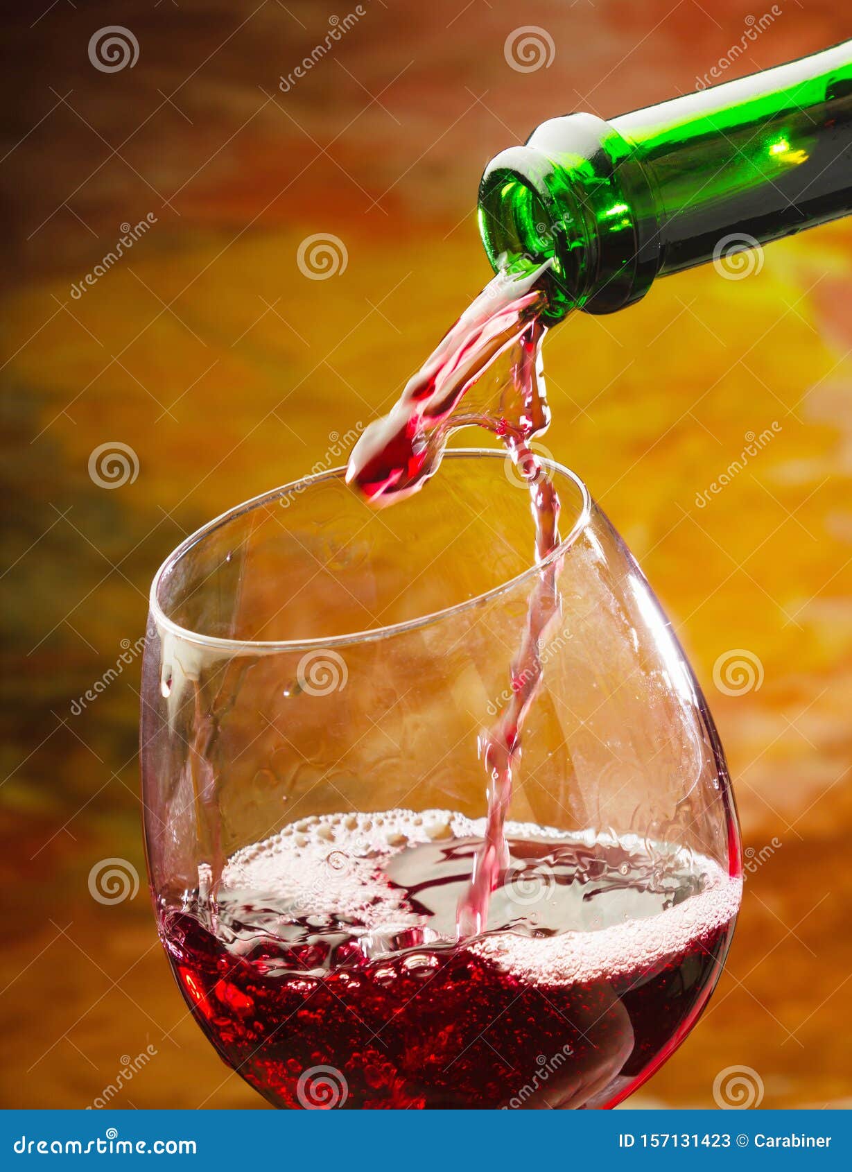 Red Wine Being Poured Into Wine Glass Stock Image Image Of Dinner Alcoholic 157131423