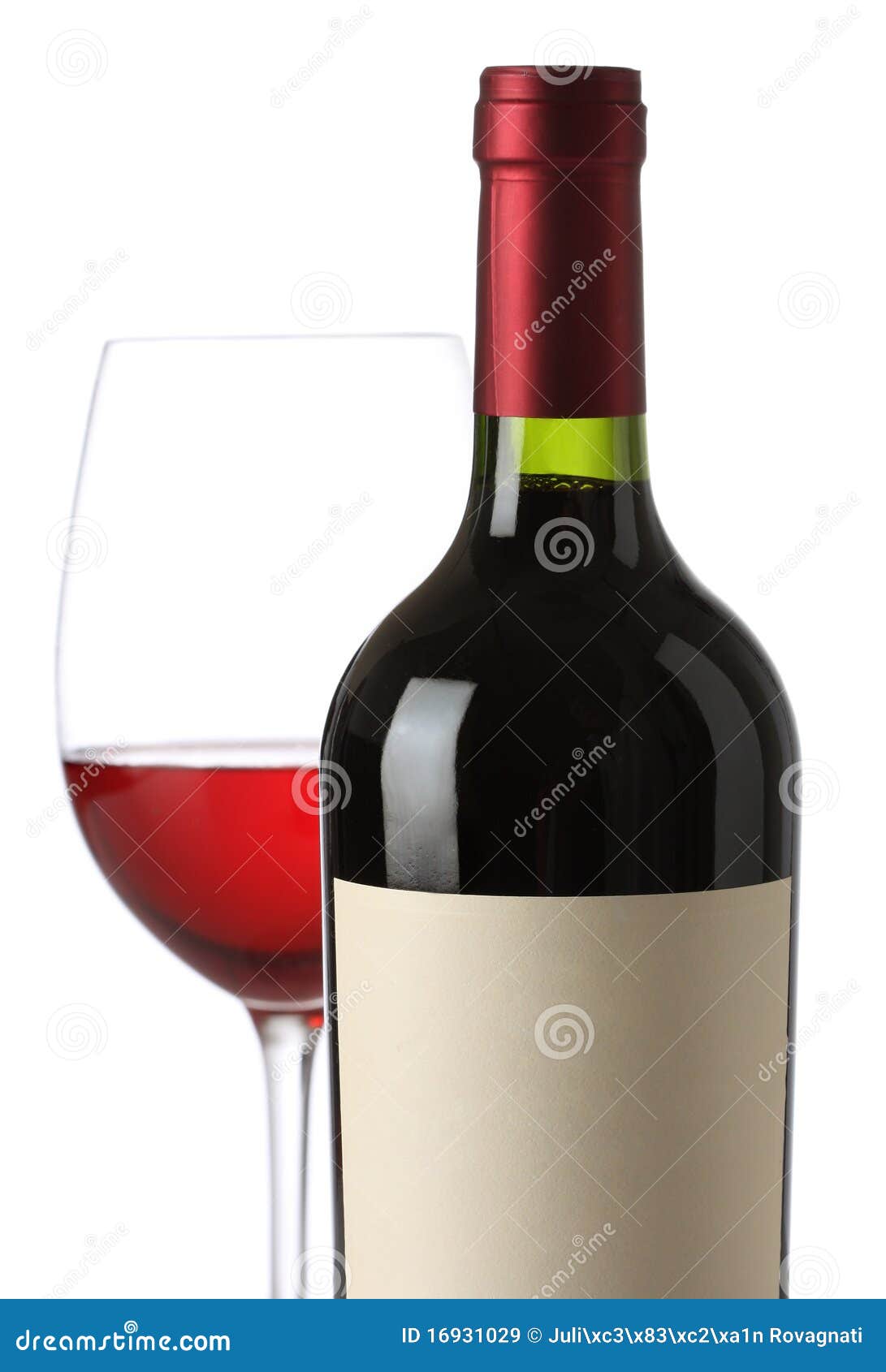 Red wine bottle stock image. Image of glass, merlot, closeup - 16931029