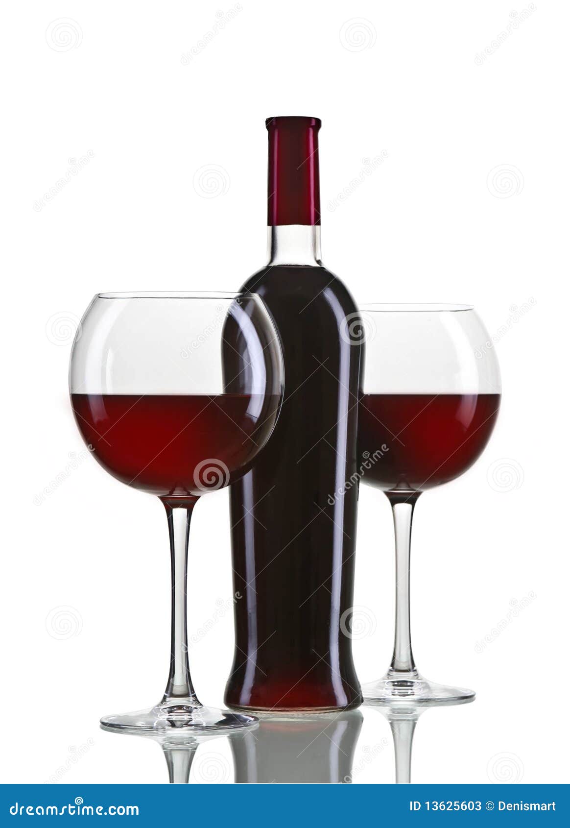 Red Wine Bottle and Glasses Stock Image - Image of elegant, glass: 13625603