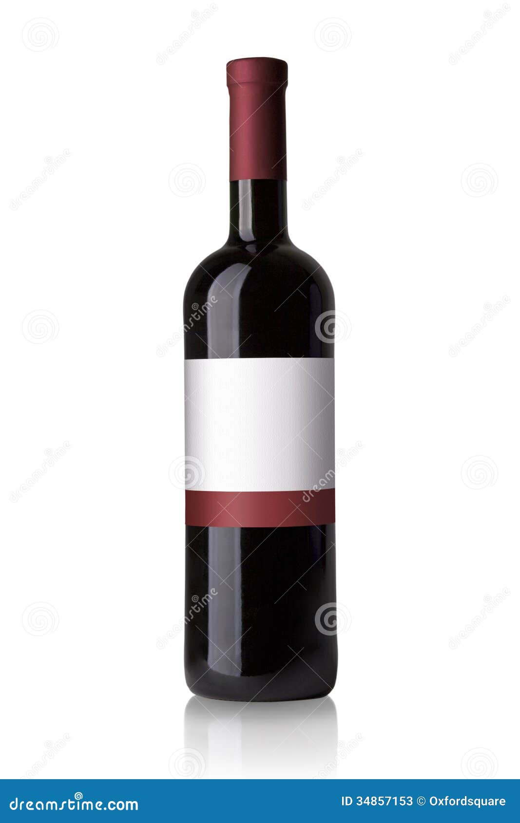 Red Wine Bottle Without A Label And Glass Filled Iwth Red Wine. Over ...
