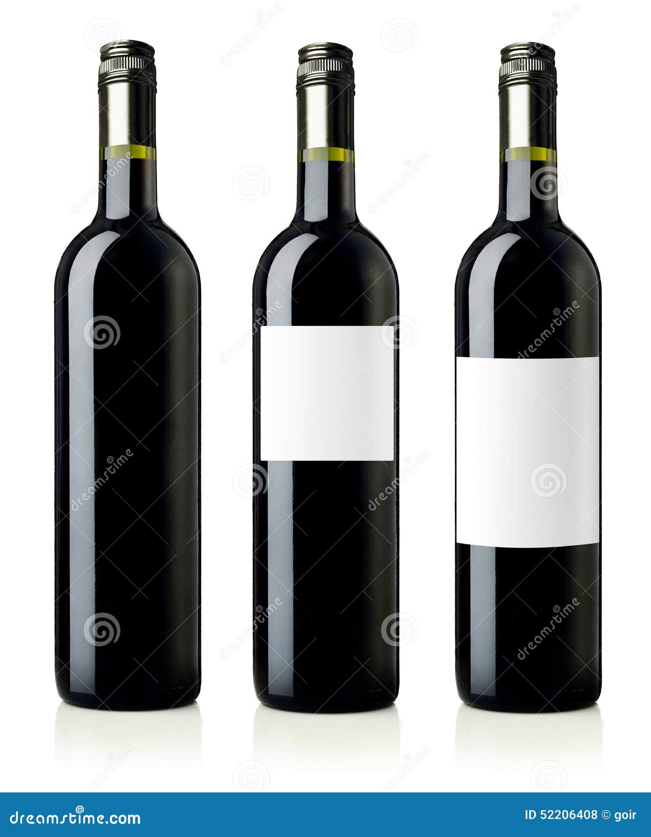 Red Wine Bottles with Labels Stock Photo - Image of bottle, blank: 52206408