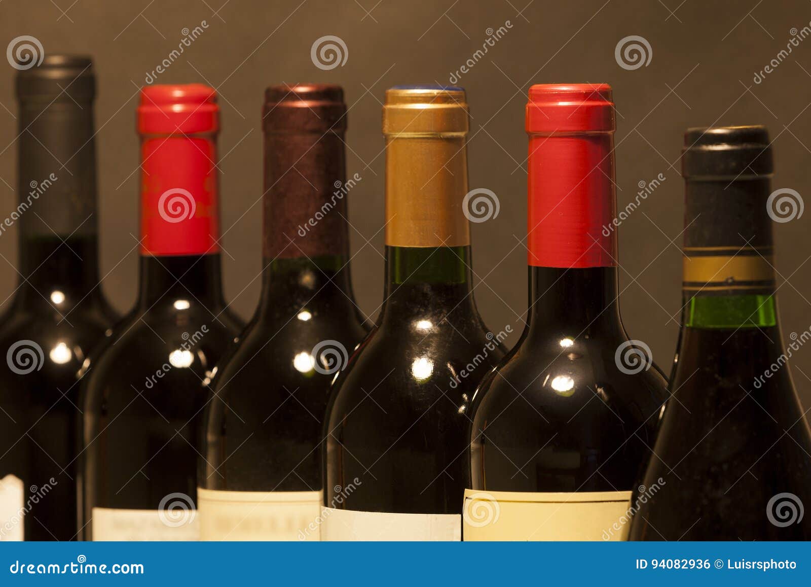 Red wine bottles stock photo. Image of connaisseur, chardonnay - 94082936
