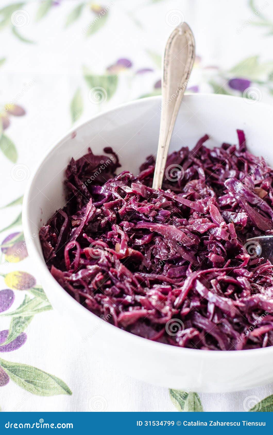 Red wine cabbage dish stock image. Image of table, delicious - 31534799