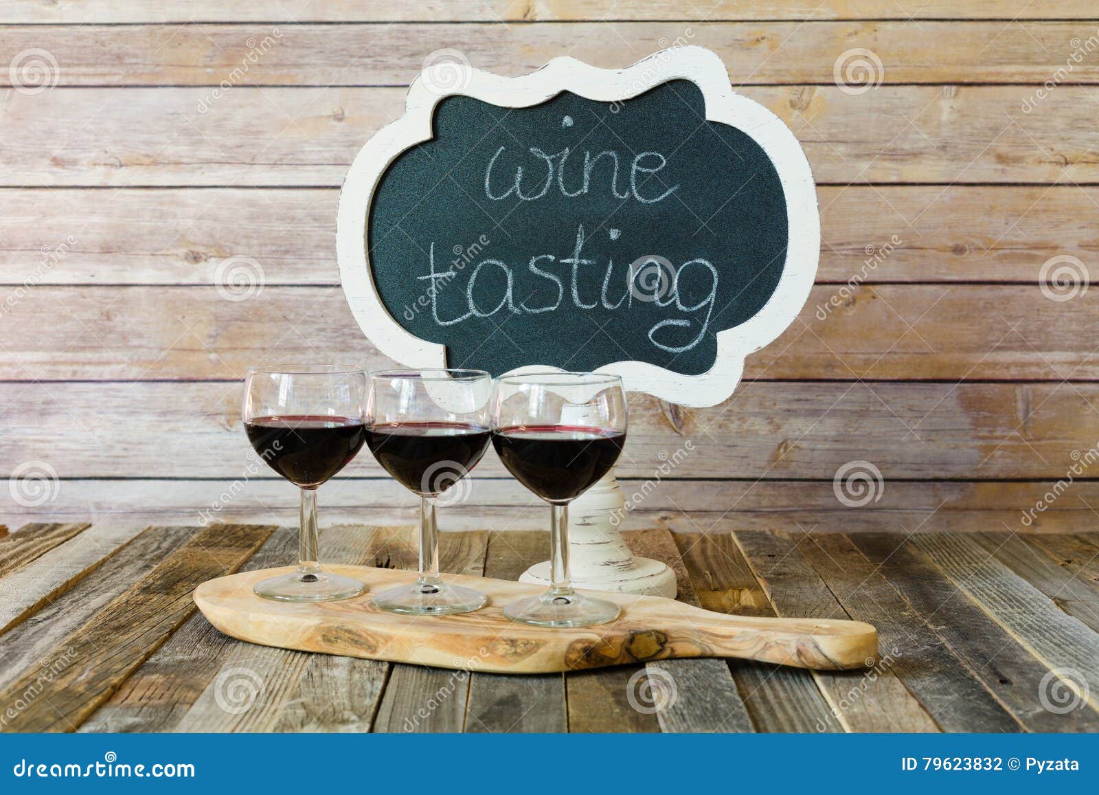 Red Wine Flight with Chalkboard Sign Stock Photo - Image of taste, sign ...