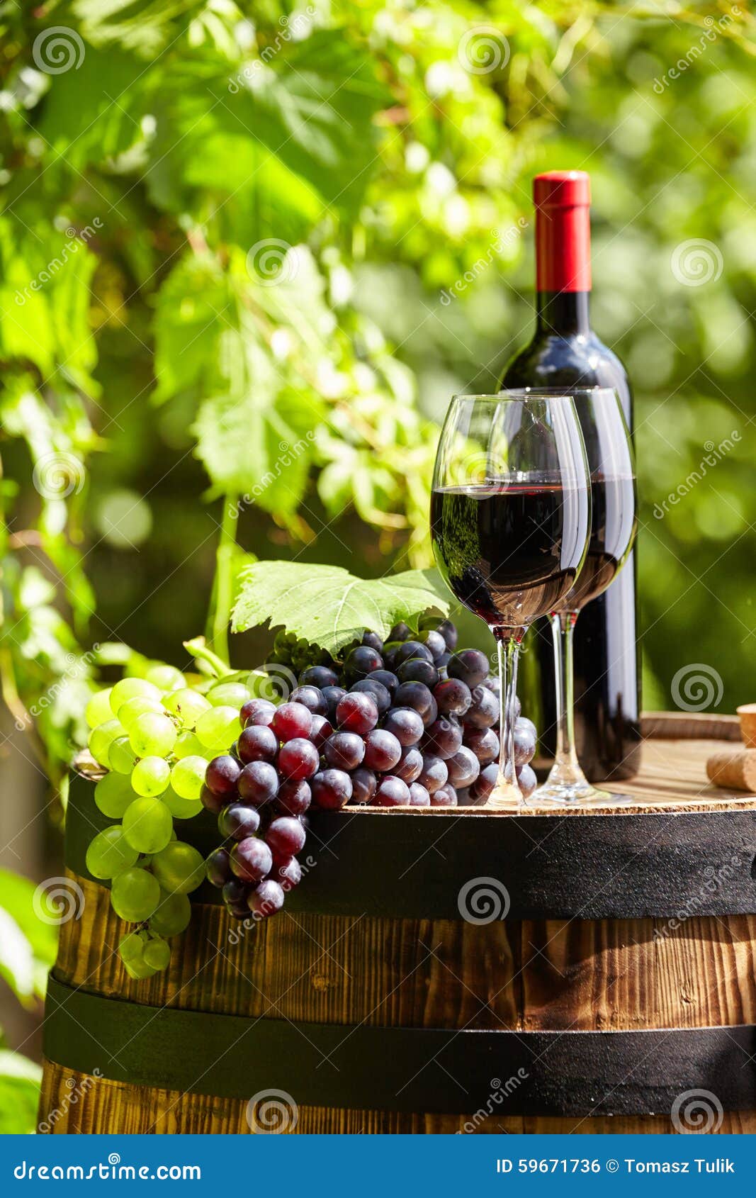 Red wine on garden terrace stock photo. Image of glass - 59671736
