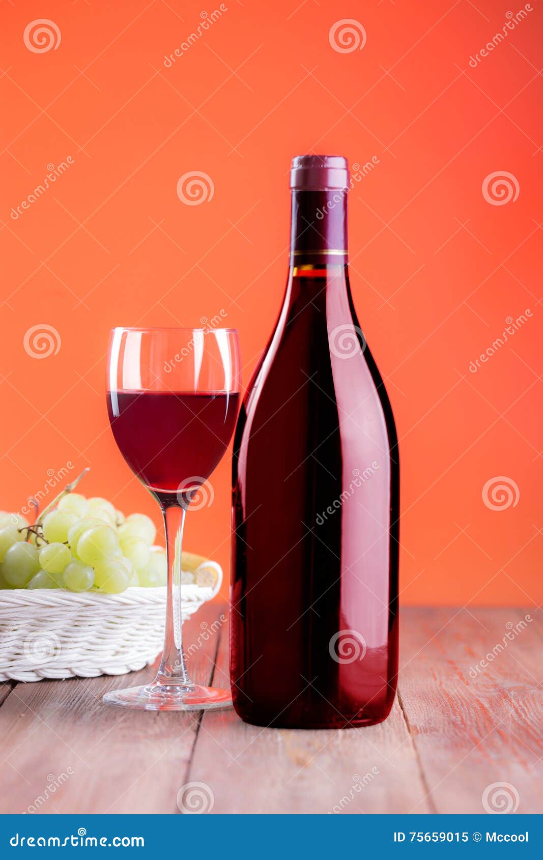 Red wine glass with bottle stock image. Image of enjoyment - 75659015