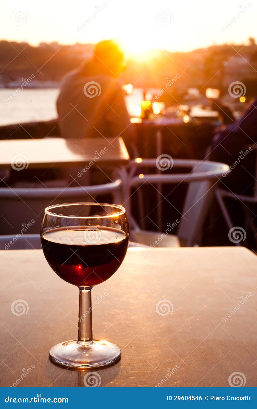 Red wine glass at sunset stock photo. Image of golden - 29604546