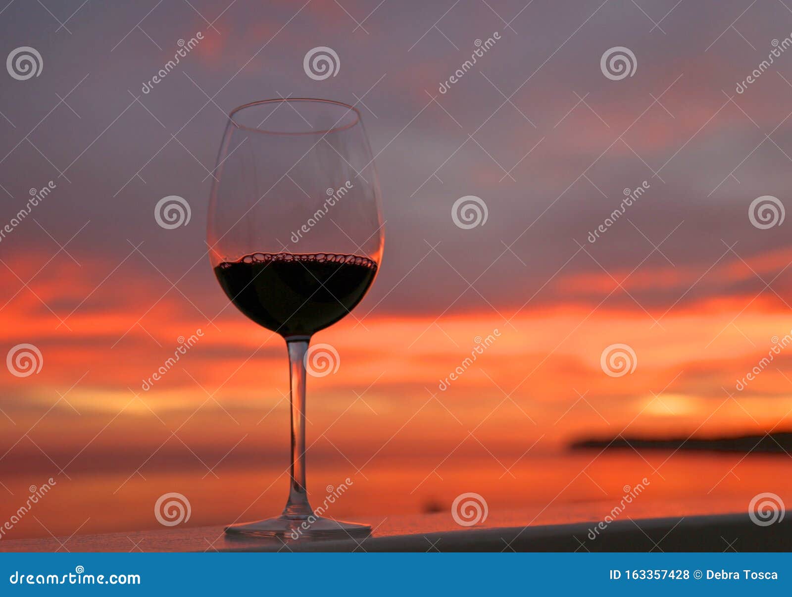 Red Wine glass sunset stock photo. Image of glass, wine - 163357428