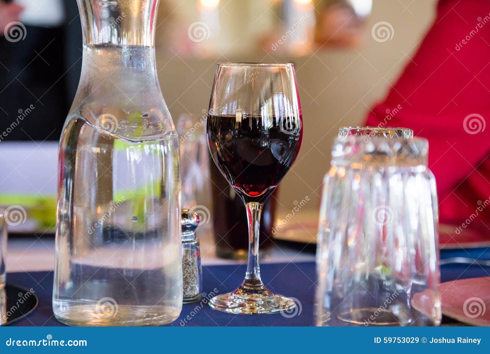 Red Wine in Glass on Table stock image. Image of alcohol - 59753029