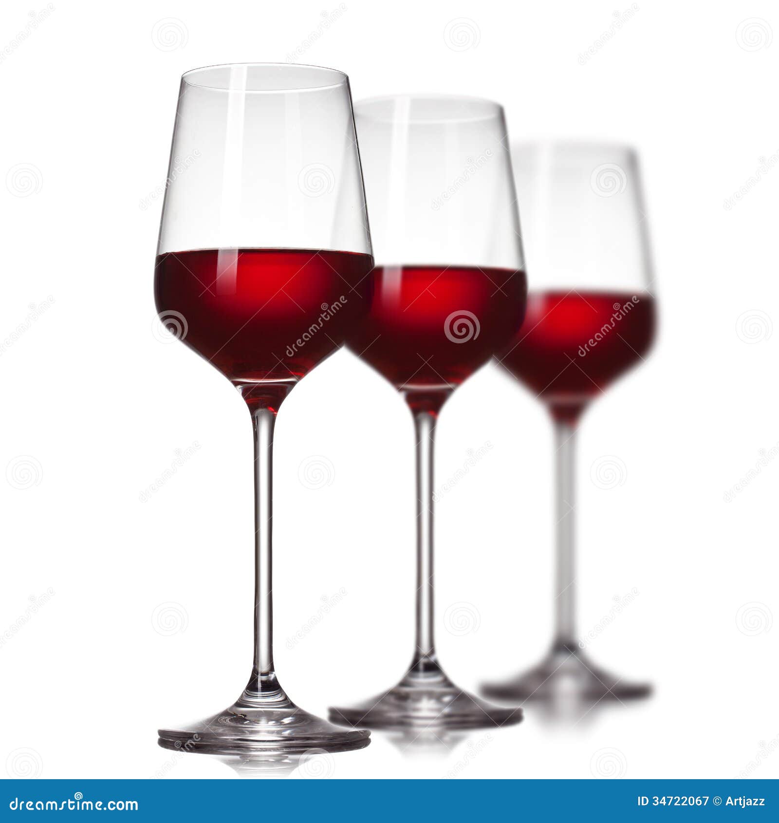 Red Wine in Glasses Isolated Stock Image - Image of vitality, harvest ...