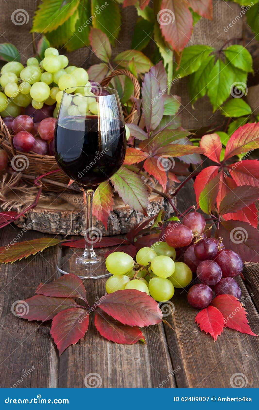 Red Wine and grape stock image. Image of glass, french - 62409007