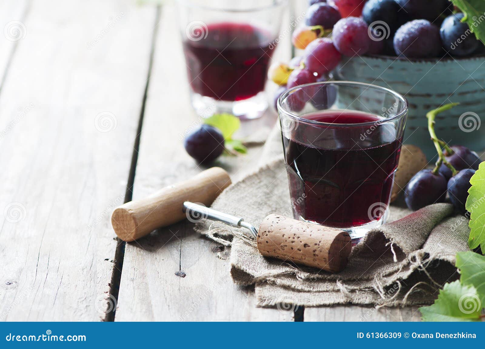 Red Wine and Grape on the Wooden Table Stock Image - Image of luxury ...