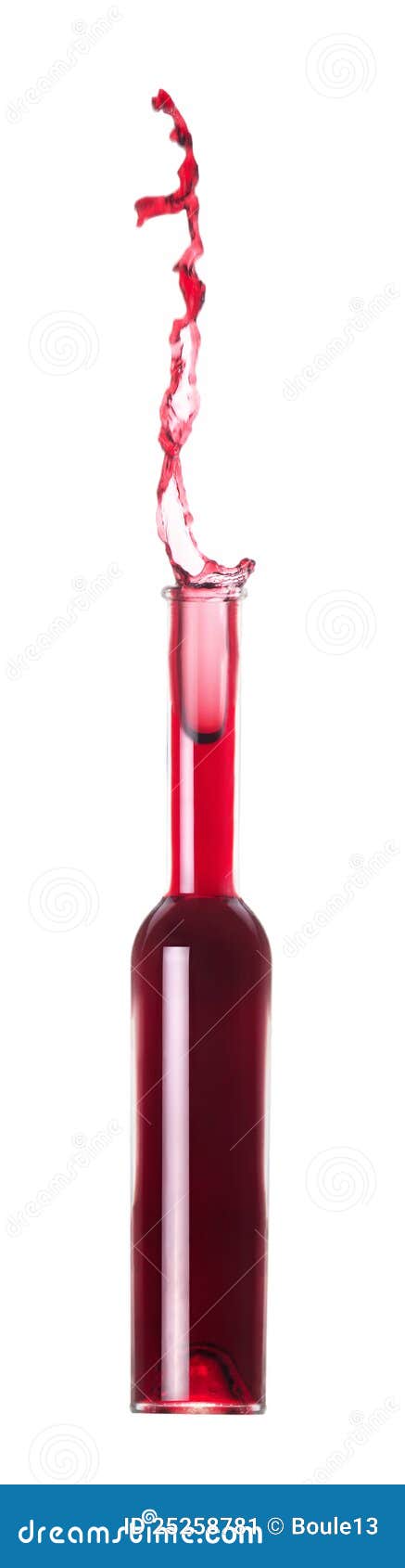 Red Wine Pouring from Bottle - Inverted. Stock Image - Image of frame ...