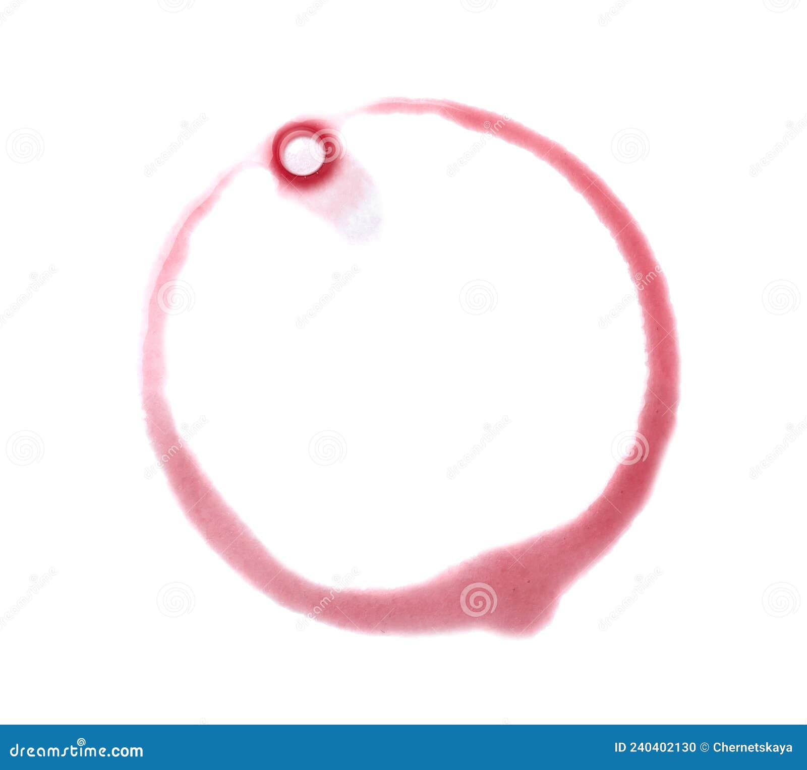 Red Wine Ring on White Background, Top View Stock Photo - Image of mess ...