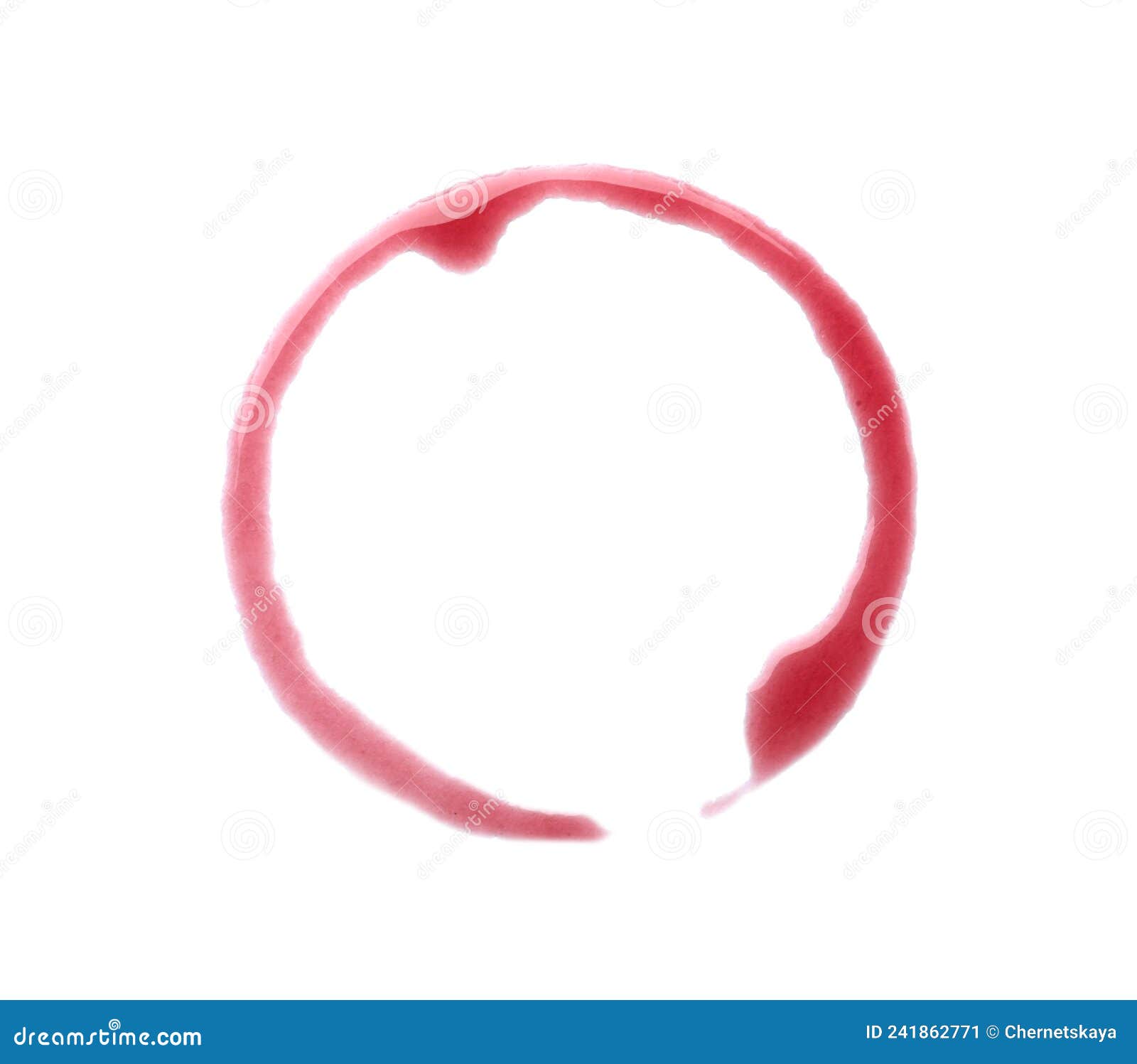 Red Wine Ring on White Background, Top View Stock Image - Image of ...
