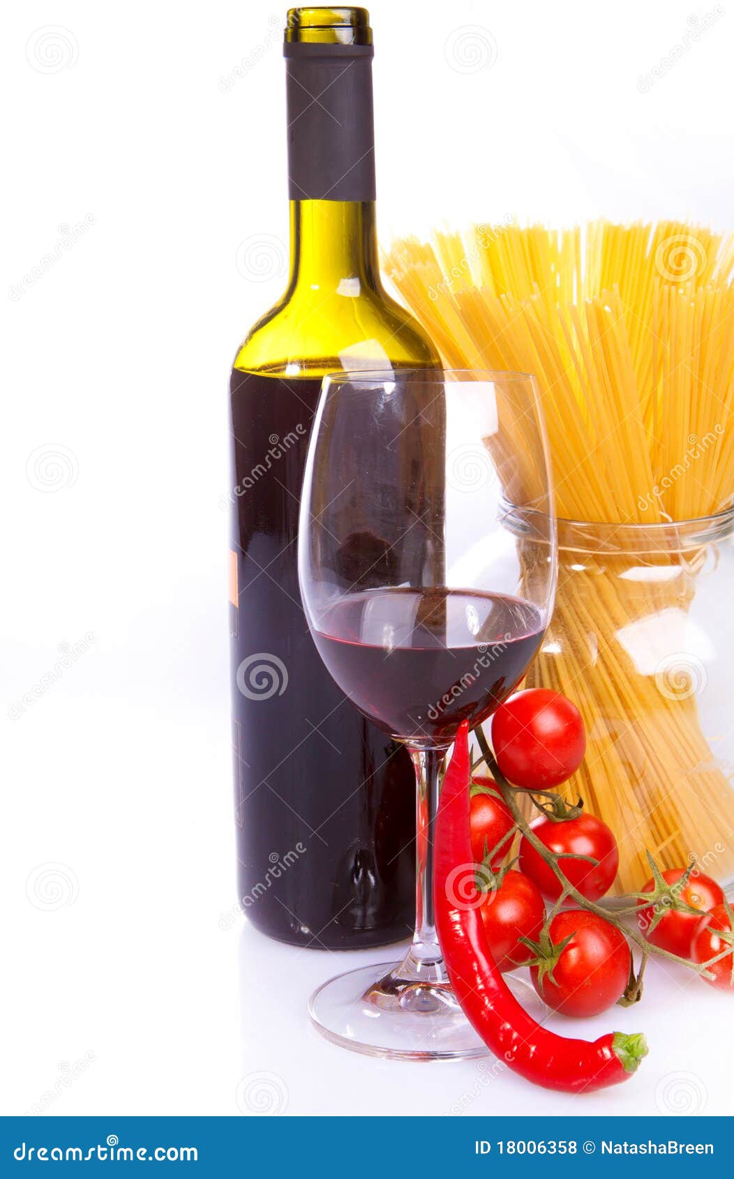 Red wine and spaghetti stock photo. Image of dine, delicous - 18006358