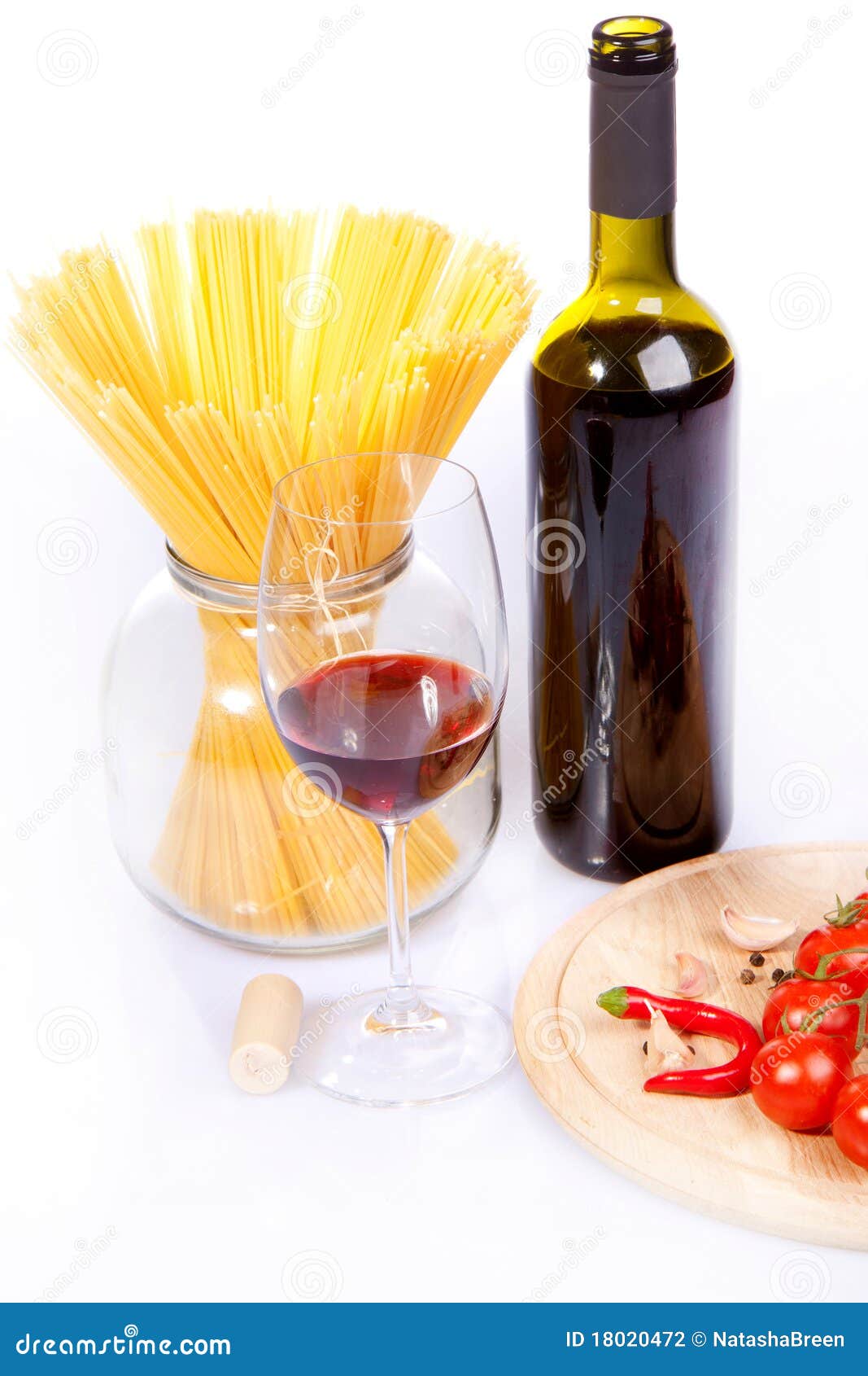 Red wine and spaghetti stock photo. Image of anniversary - 18020472