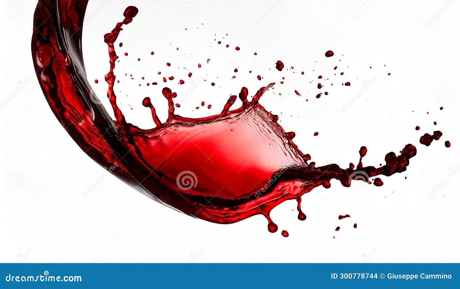 Red Wine Splash, Wine Flowing, 3d Illustration Stock Illustration ...