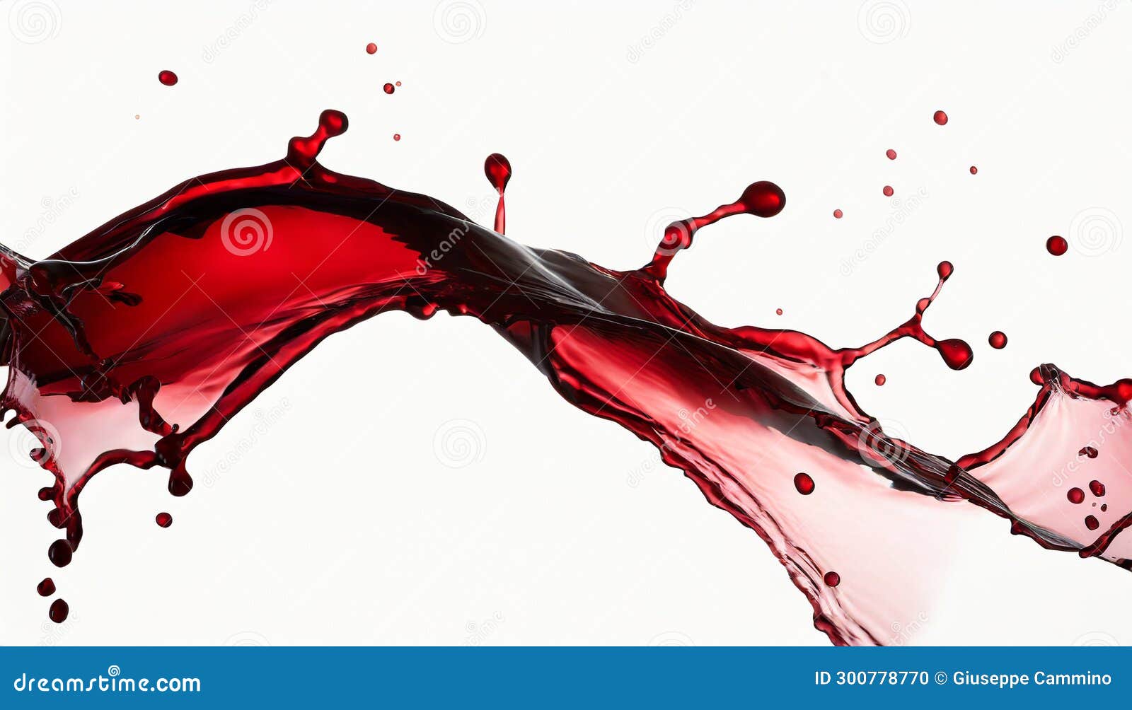 Red Wine Splash, Wine Flowing, 3d Illustration Stock Illustration ...