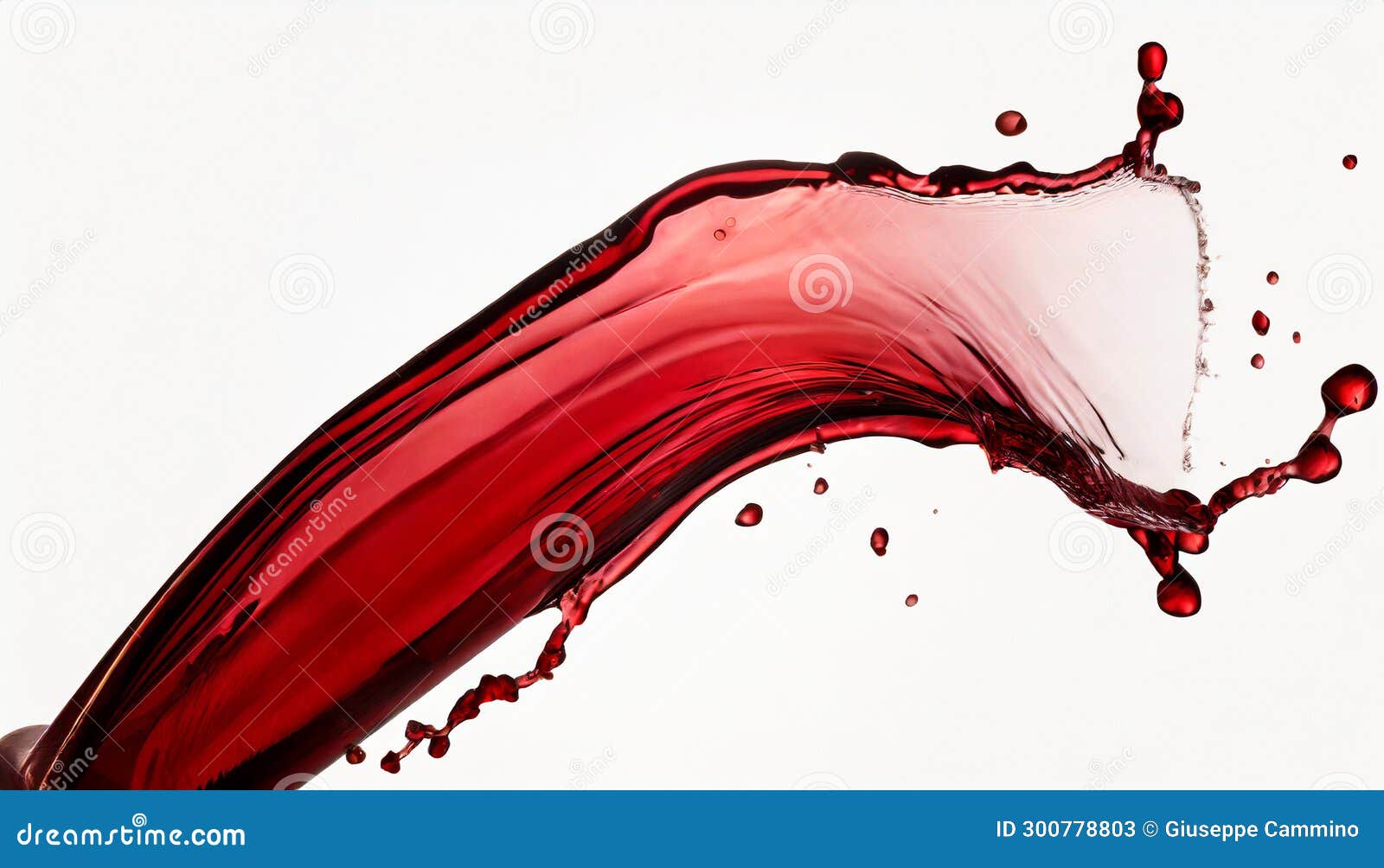 Red Wine Splash, Wine Flowing, 3d Illustration Stock Illustration ...