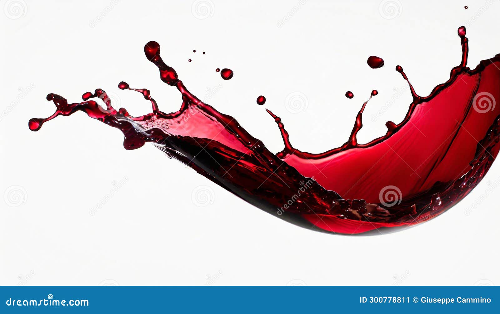 Red Wine Splash, Wine Flowing, 3d Illustration Stock Illustration ...
