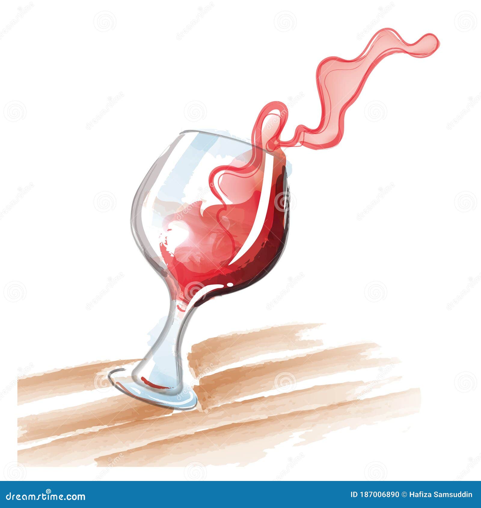Red Wine Splash. Vector Illustration Decorative Design Stock Vector ...